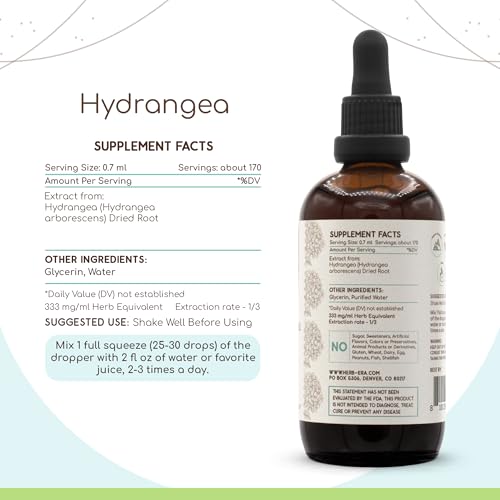 Hydrangea arborescens herbal supplement drops