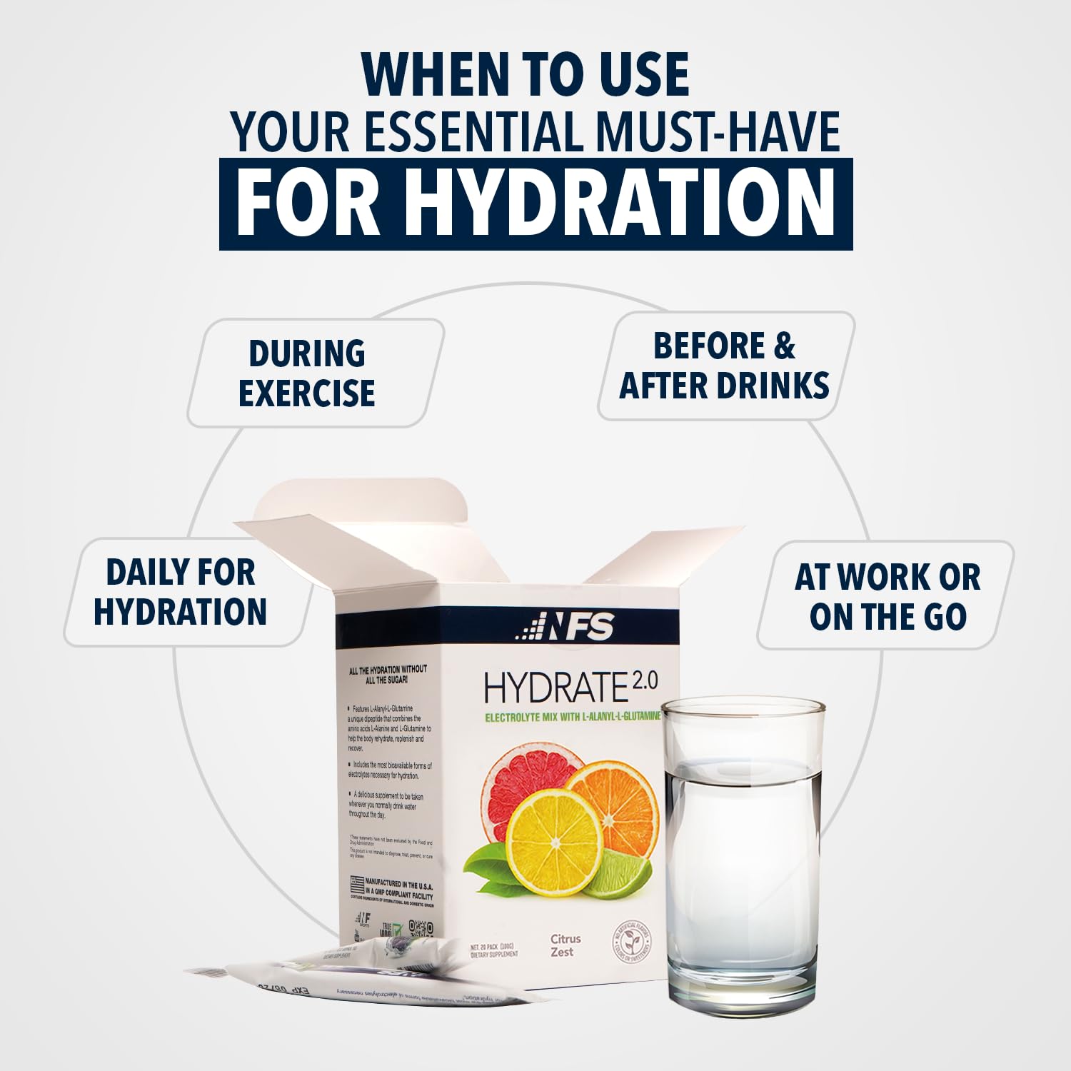 Hydrate 2.0 electrolytes for daily hydration