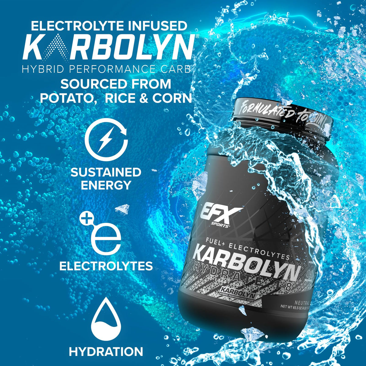 hydrate with EFX Sports formula