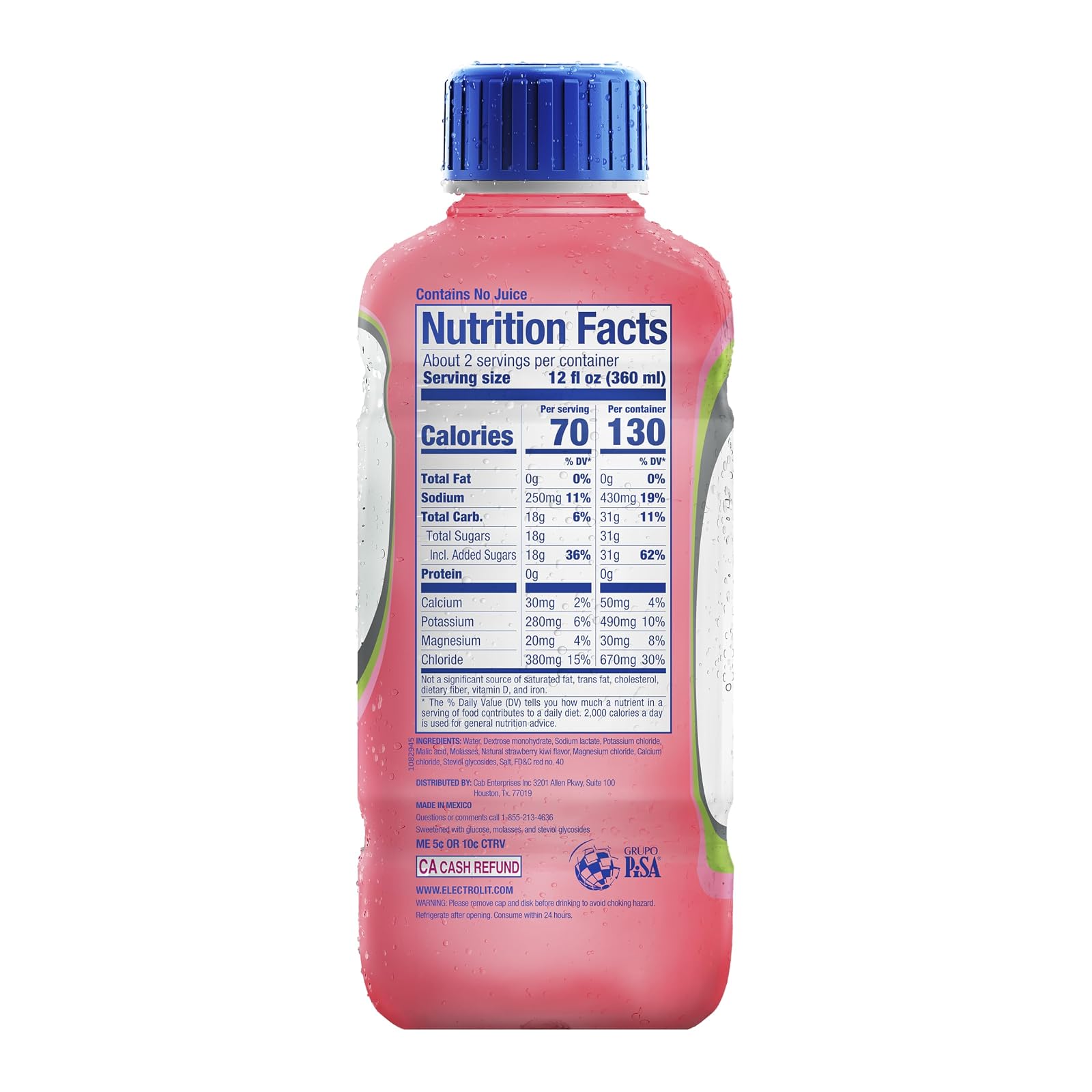hydrate with Electrolit electrolytes pack