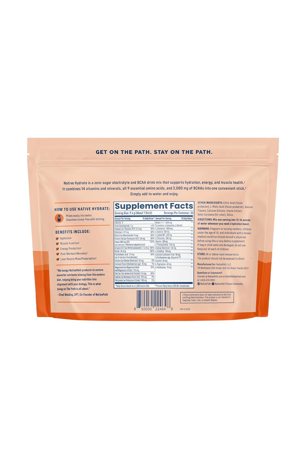 Hydrate with electrolyte stick packs