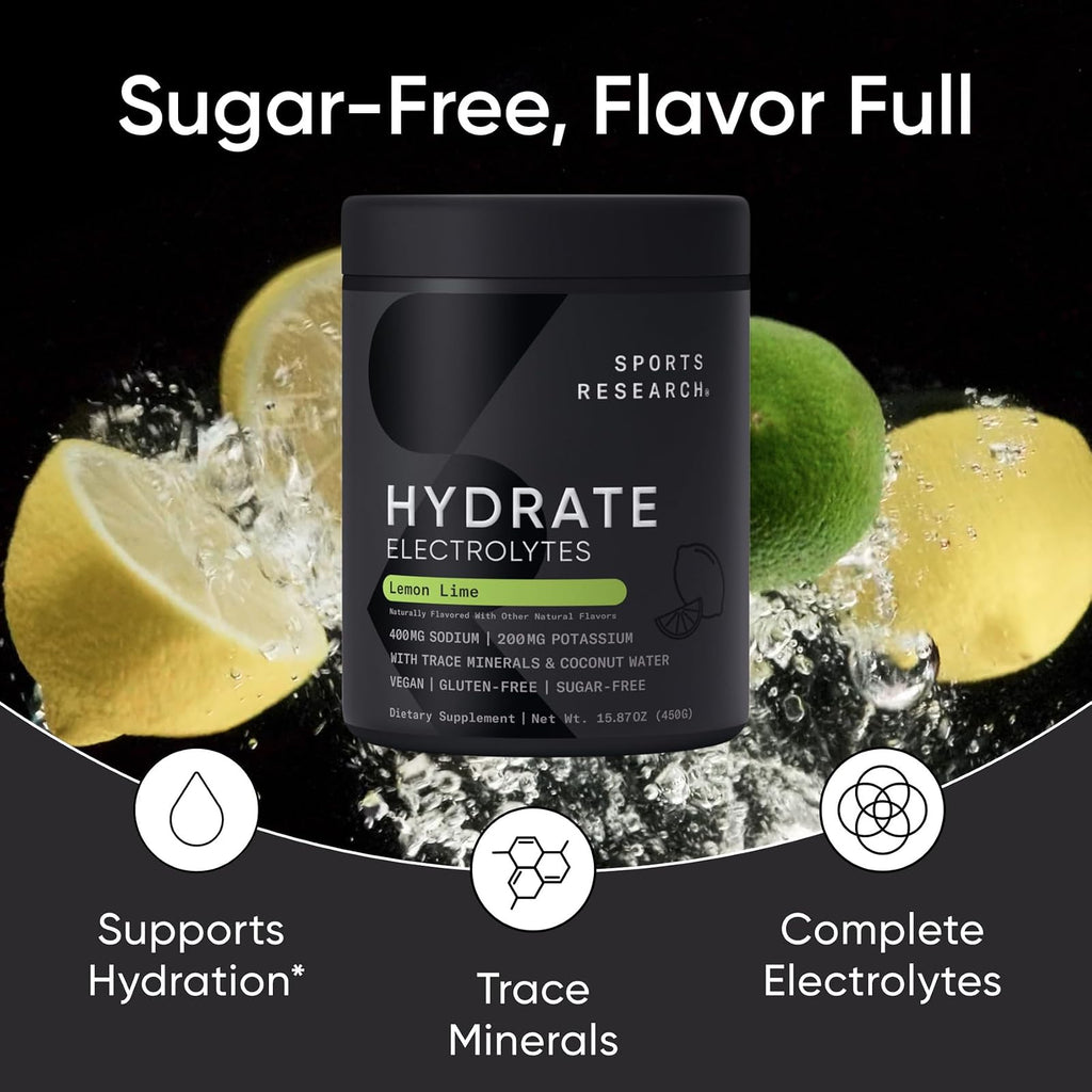 Hydrate with Sports Research electrolytes