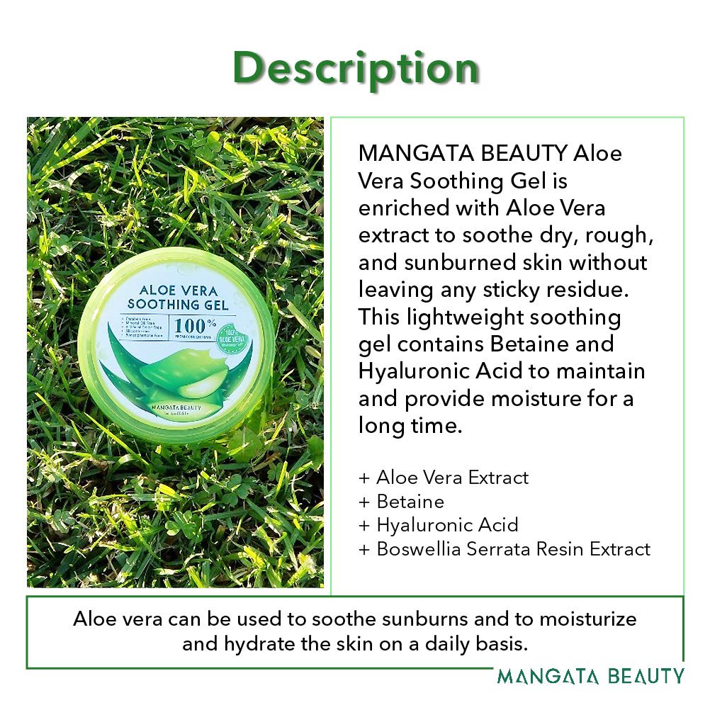 hydrating aloe vera gel for burns
