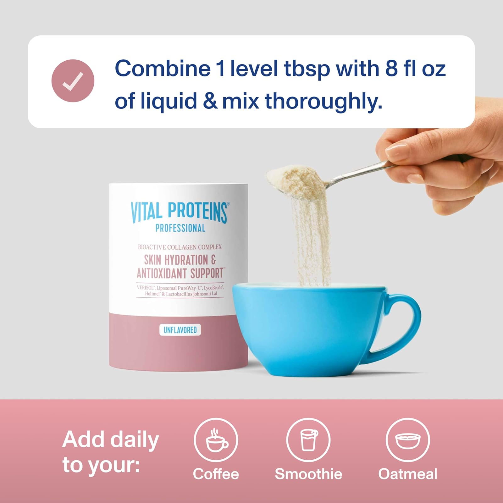 Hydrating collagen powder for wellness