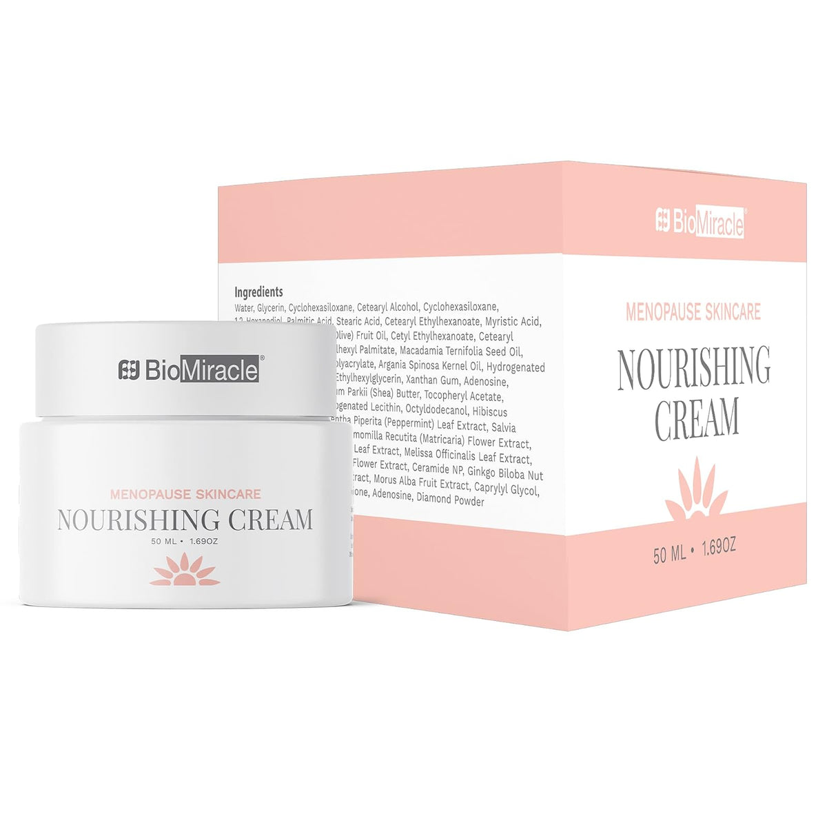 Hydrating cream for menopausal skin