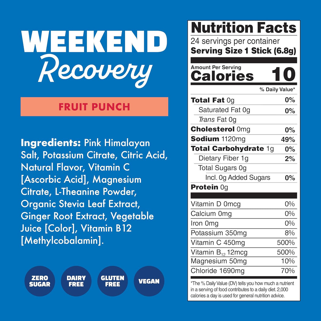 Hydrating electrolyte drink mix pack