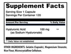 Hydrating hyaluronic acid supplement