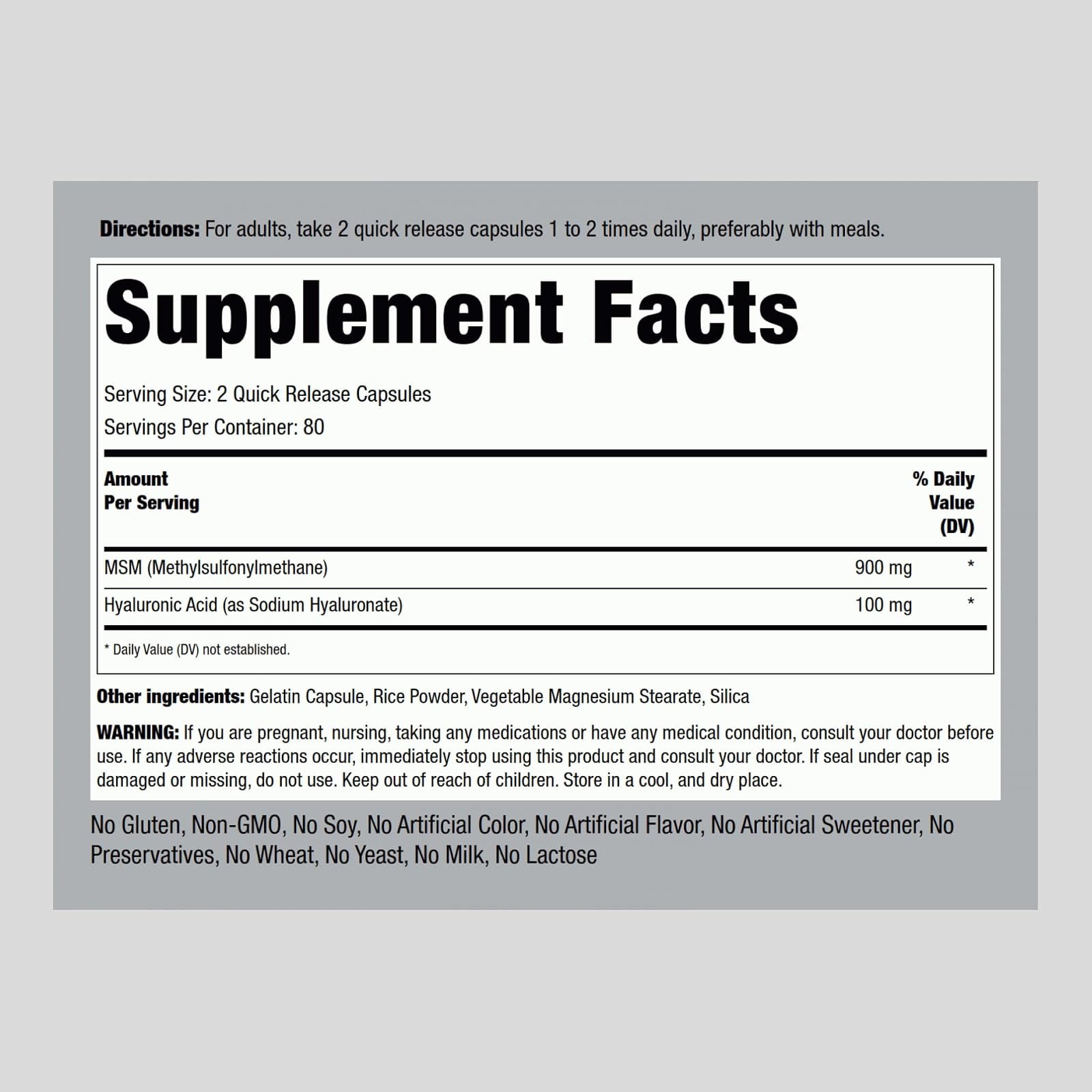 Hydrating hyaluronic acid supplement