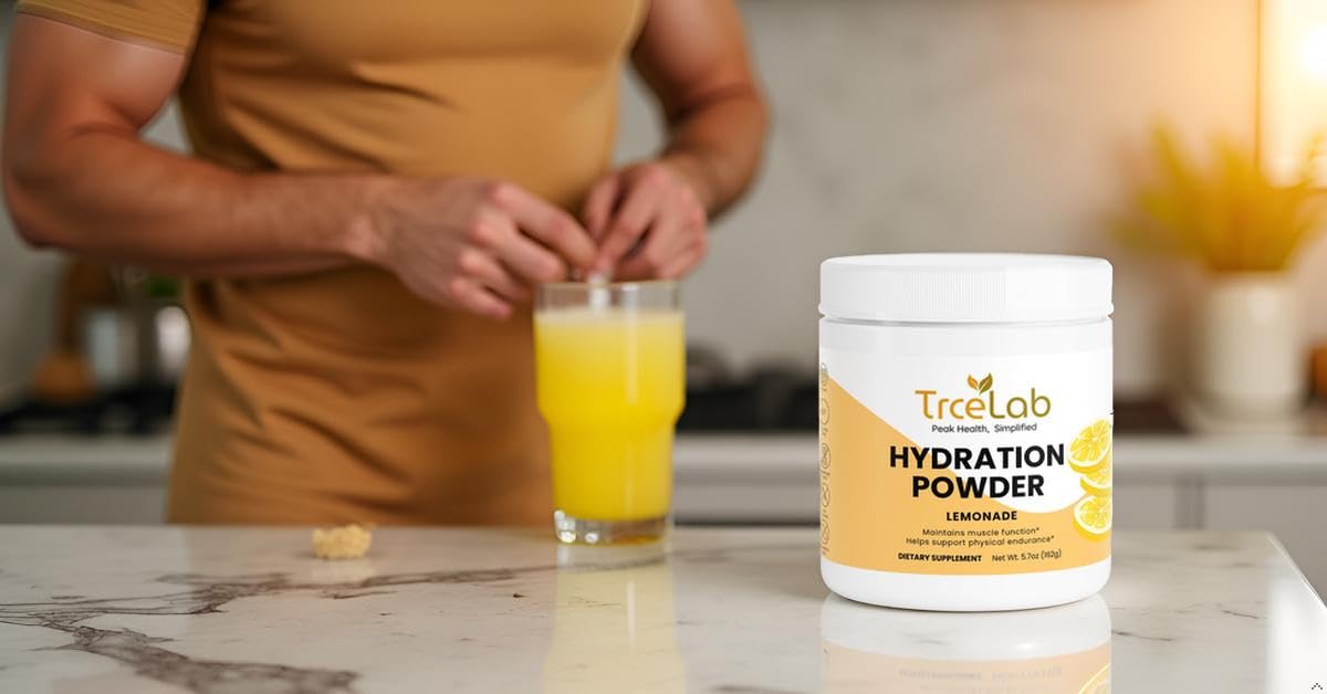 hydrating lemon flavour electrolyte powder