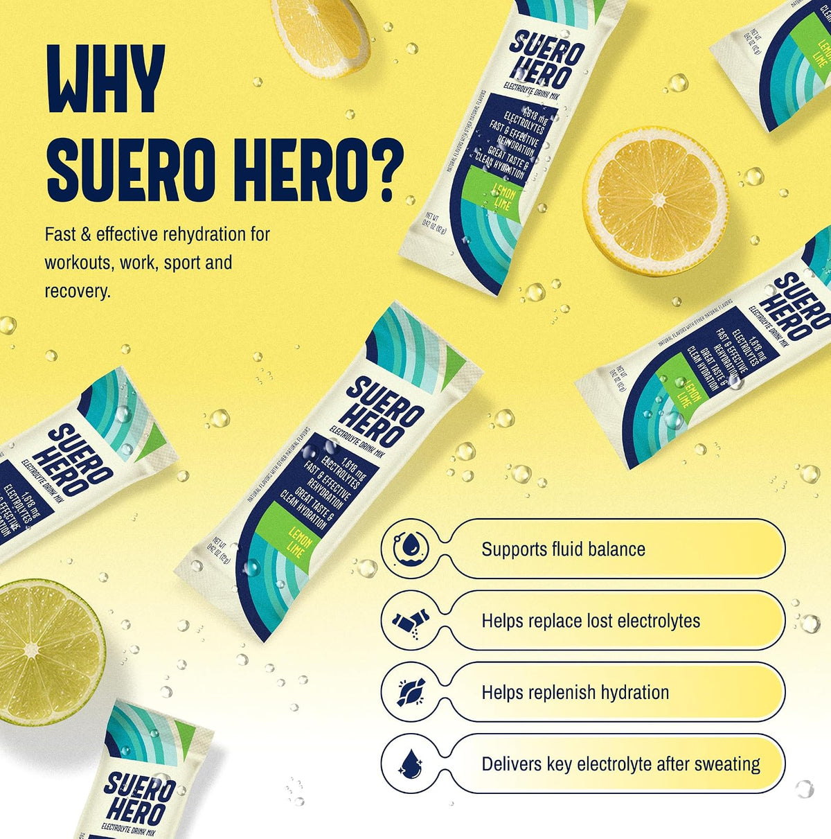 Hydrating lemon lime drink mix
