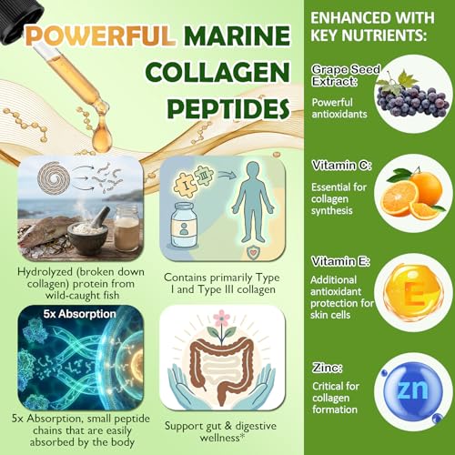 Hydrating marine collagen peptides formula