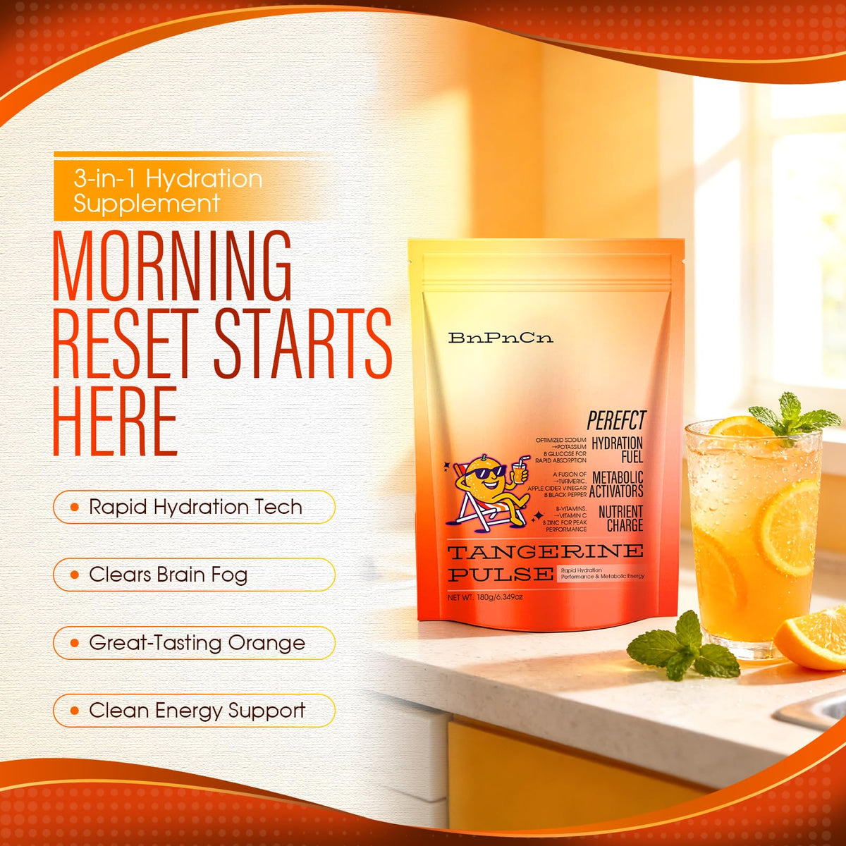 hydrating tangerine sports drink mix