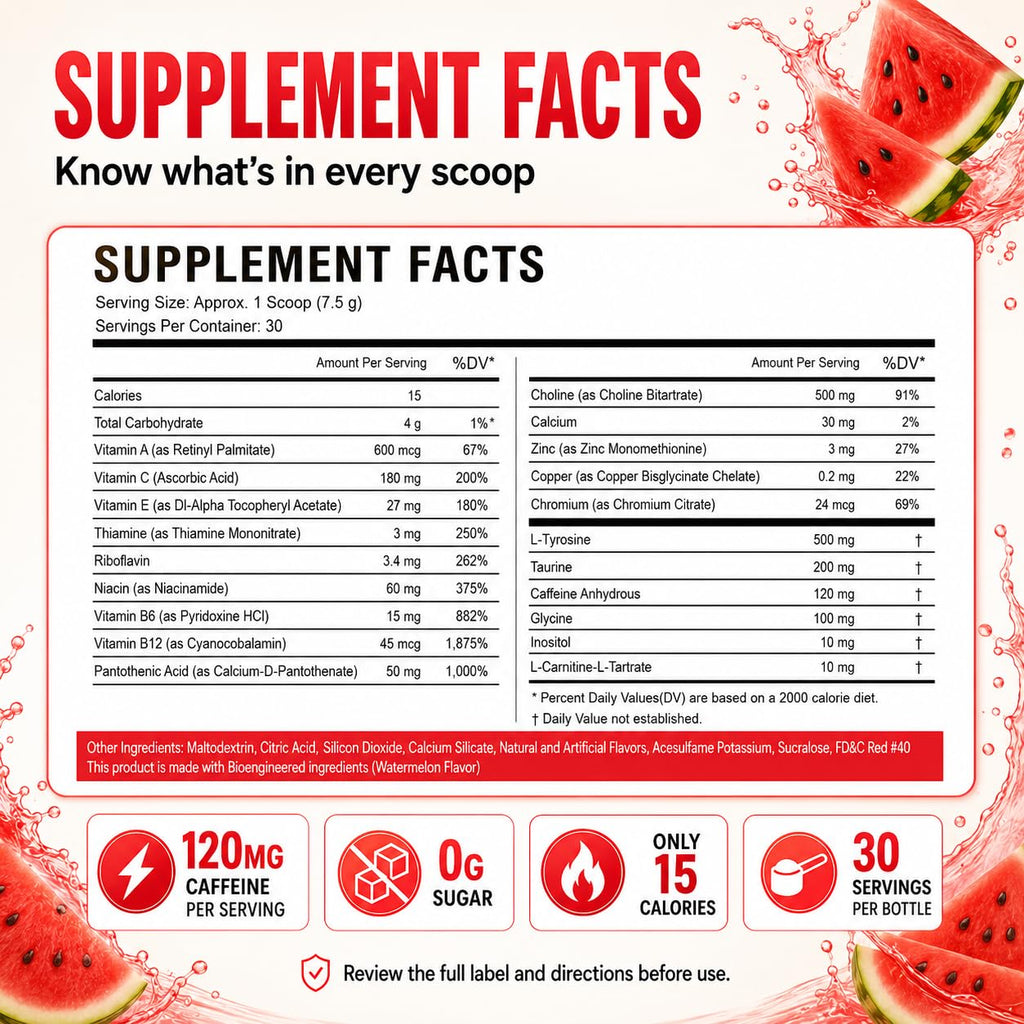 hydrating watermelon energy drink mix