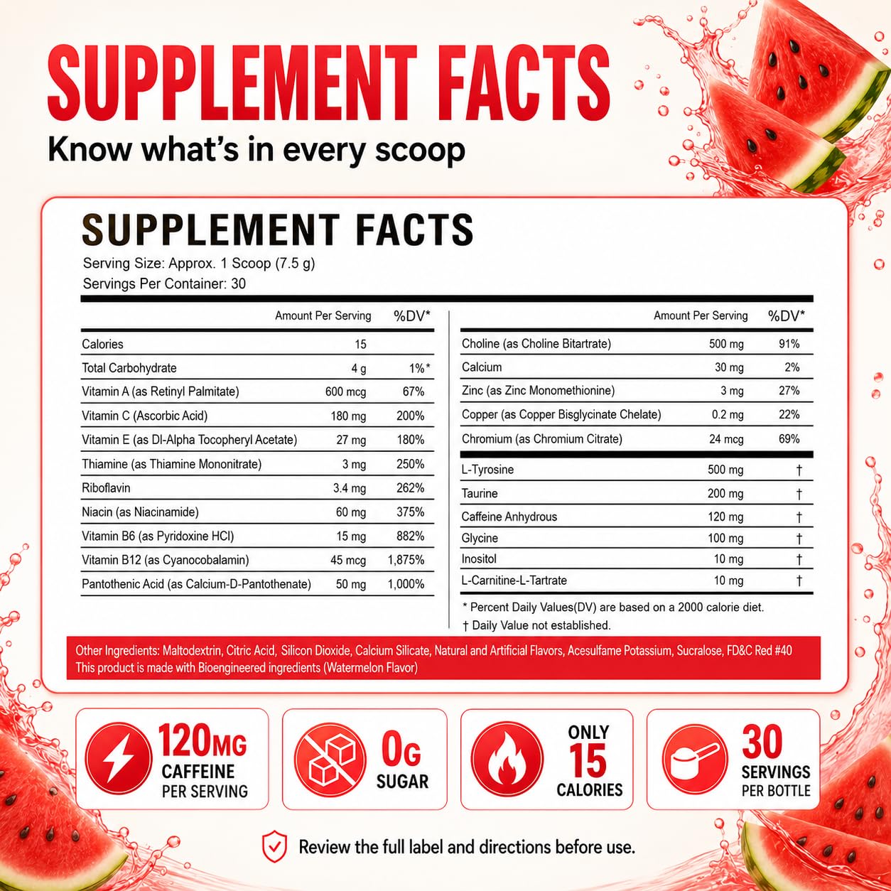 hydrating watermelon energy drink mix