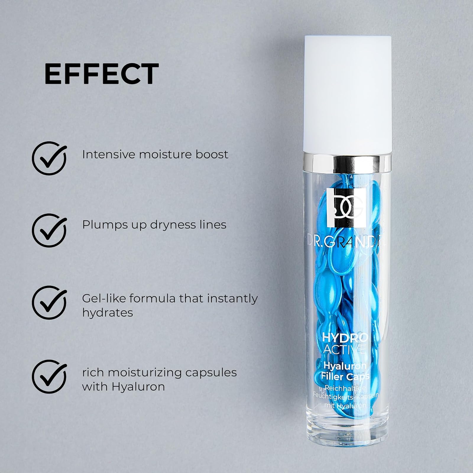 Hydration boost with hyaluron caps