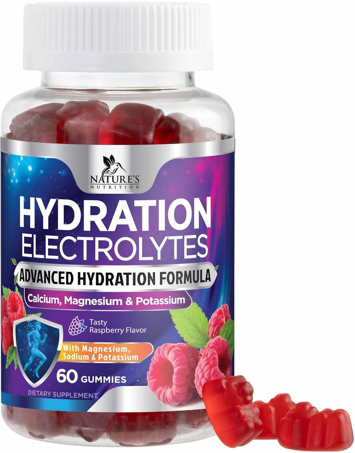 Hydration electrolyte gummies for energy