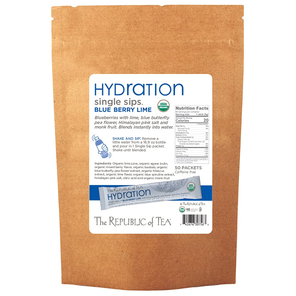 hydration herbal tea blueberry lime