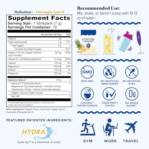 Hydration powder with essential electrolytes