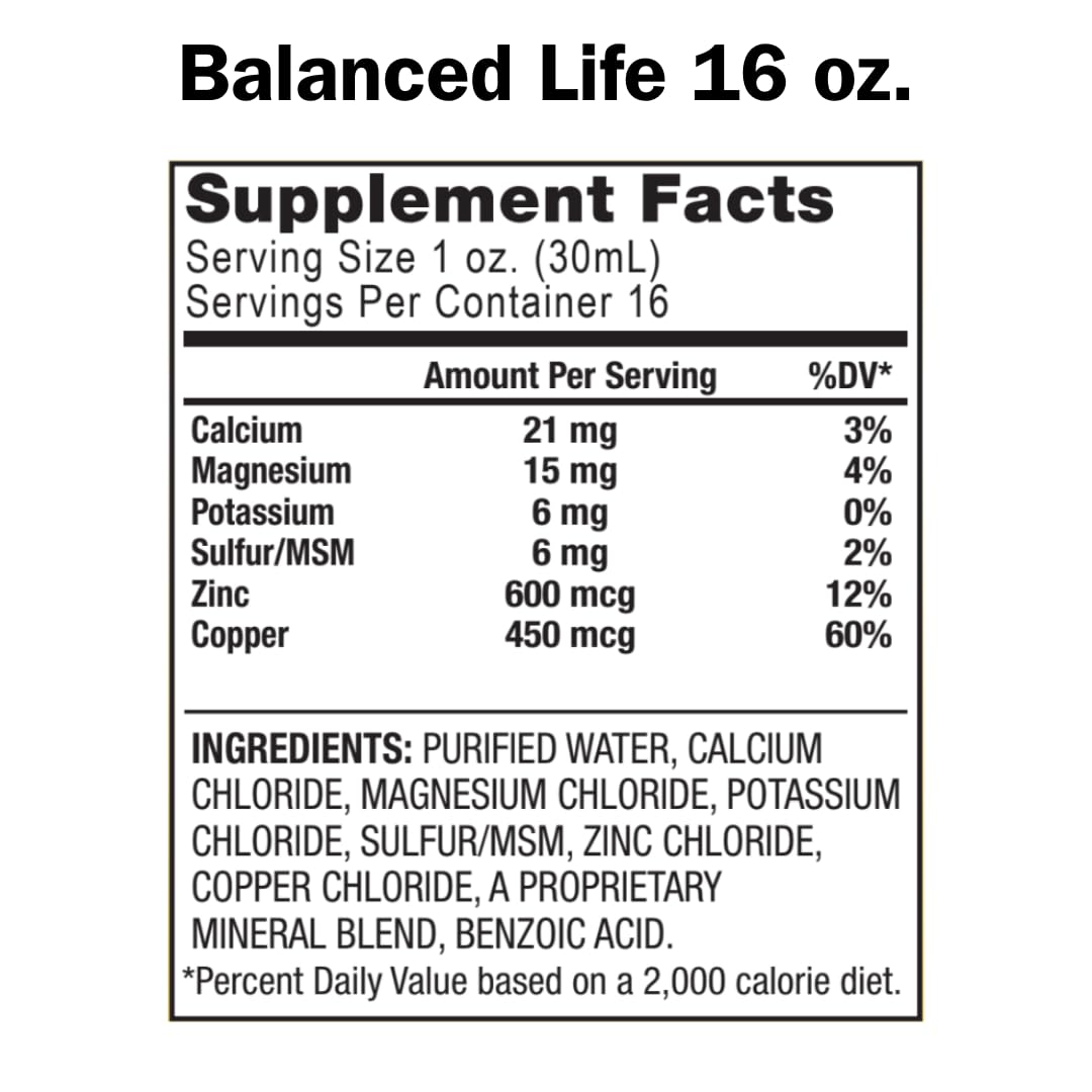 Hydration solution with Balanced Life multiminerals