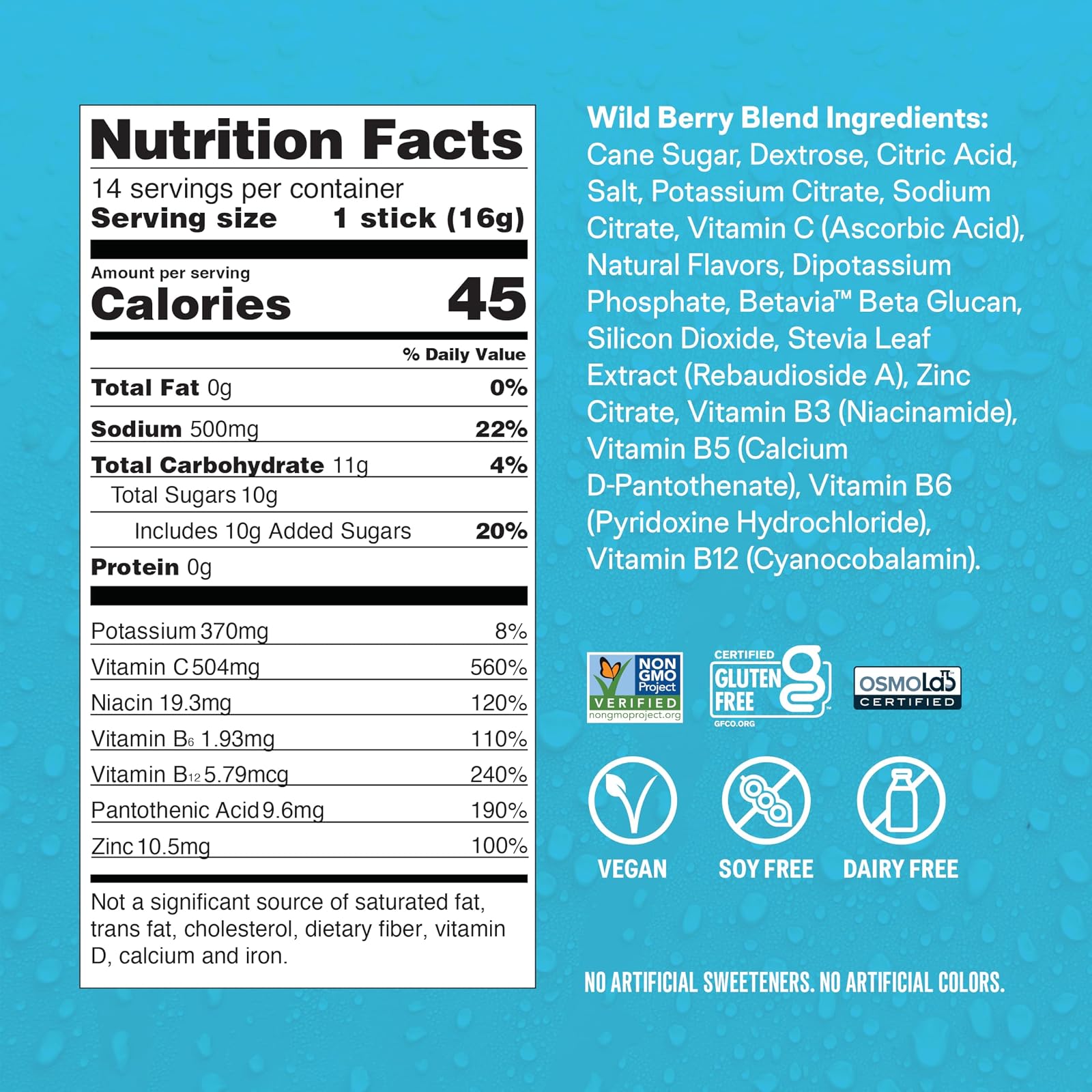 hydration solution with wild berry flavour
