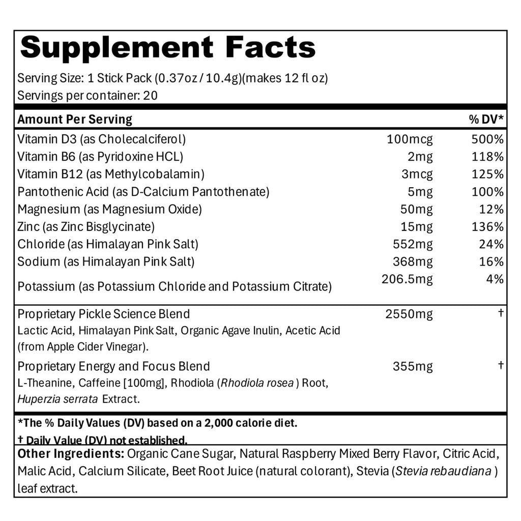 hydration support blended vitamin & mineral supplements