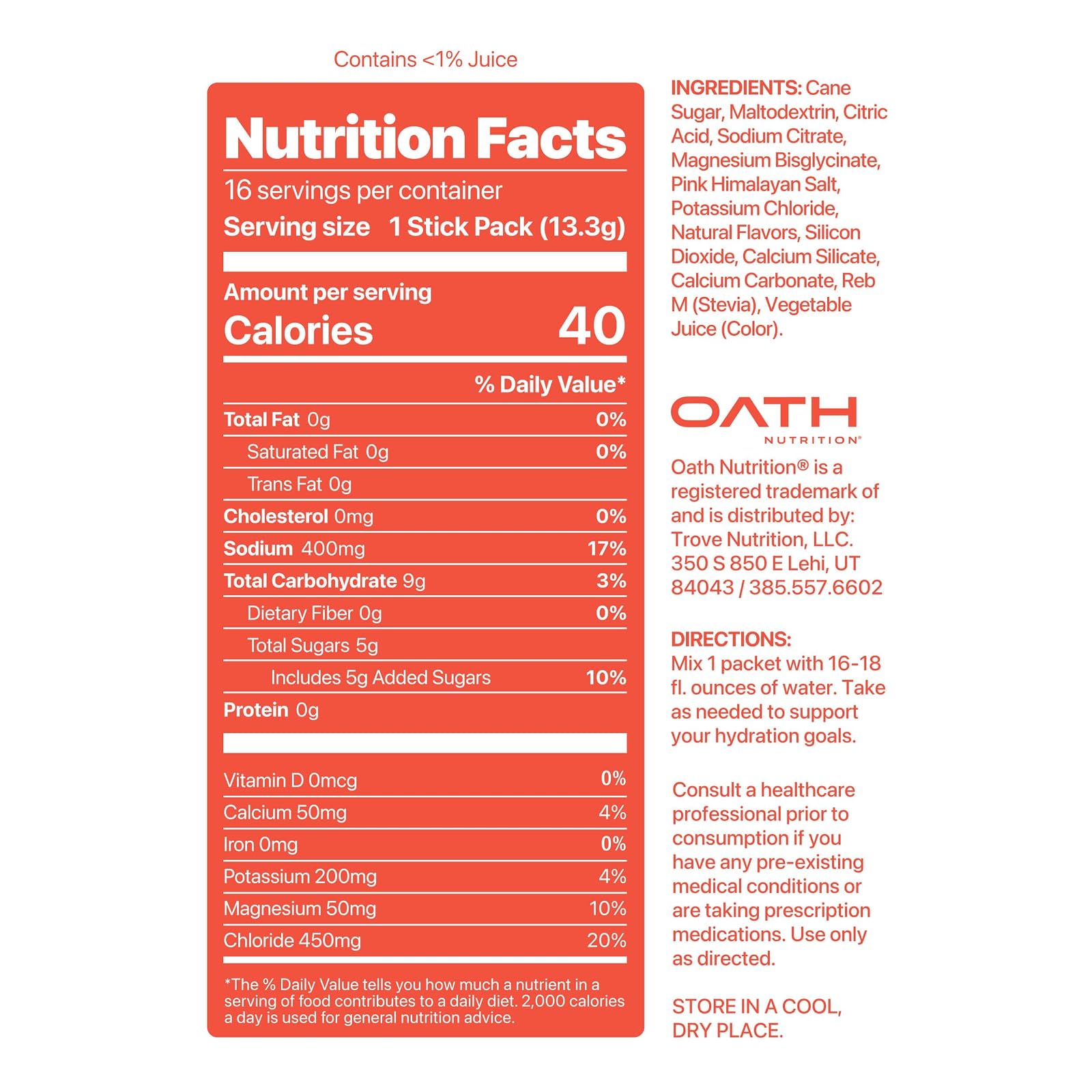 hydration support electrolyte drink mix