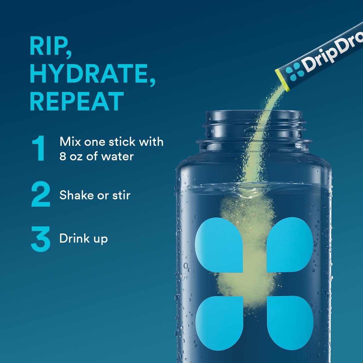 hydration support with DripDrop electrolytes