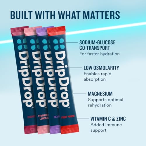 hydration support with DripDrop packets