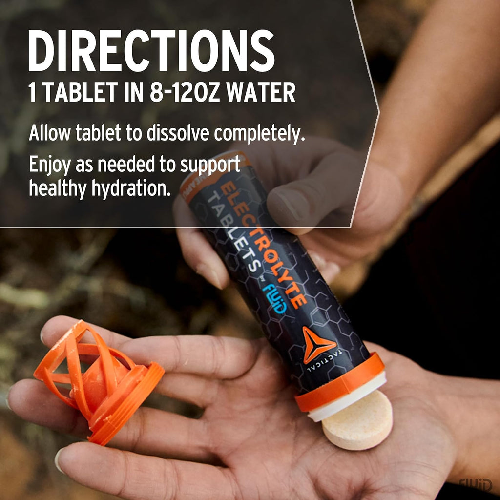 Hydration support with Fluid Tactical tablets