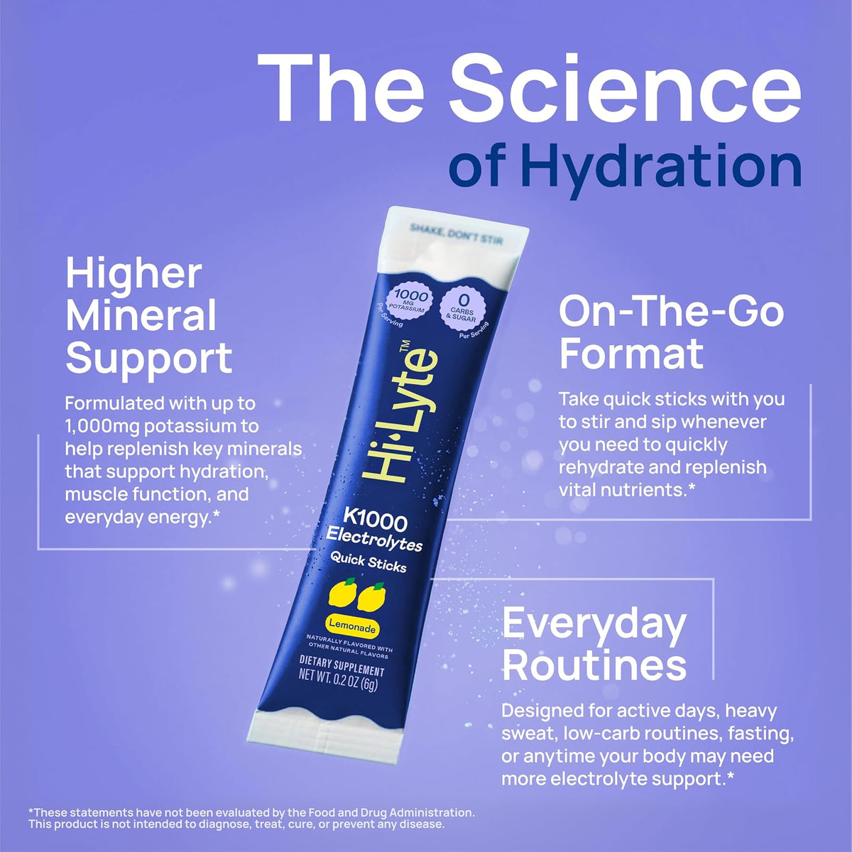 hydration support with Hi-Lyte powder