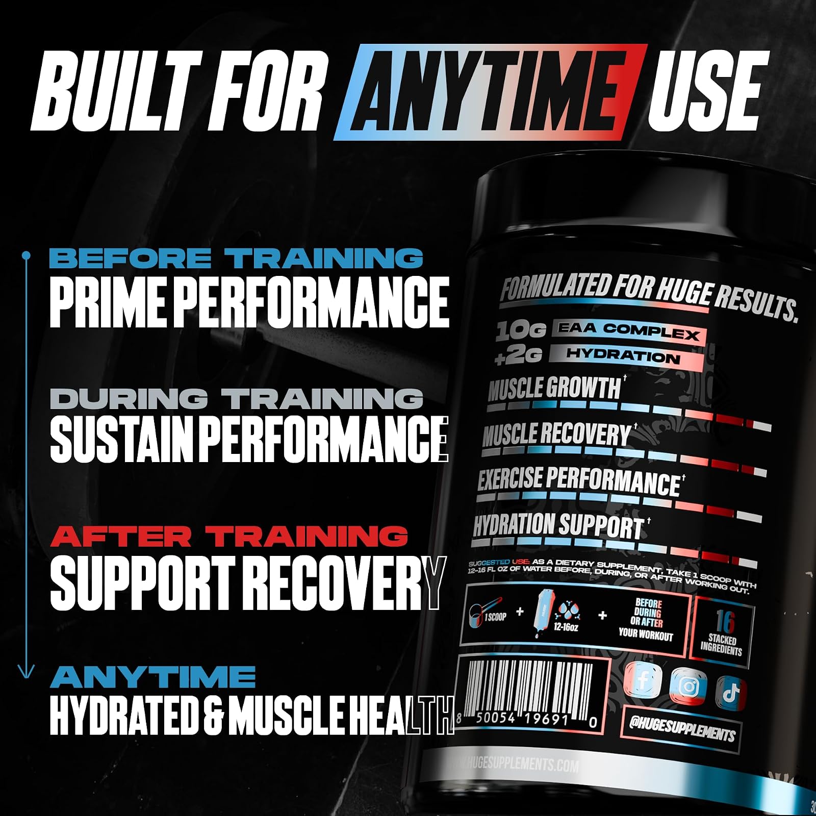 Hydration support with Huge EAA