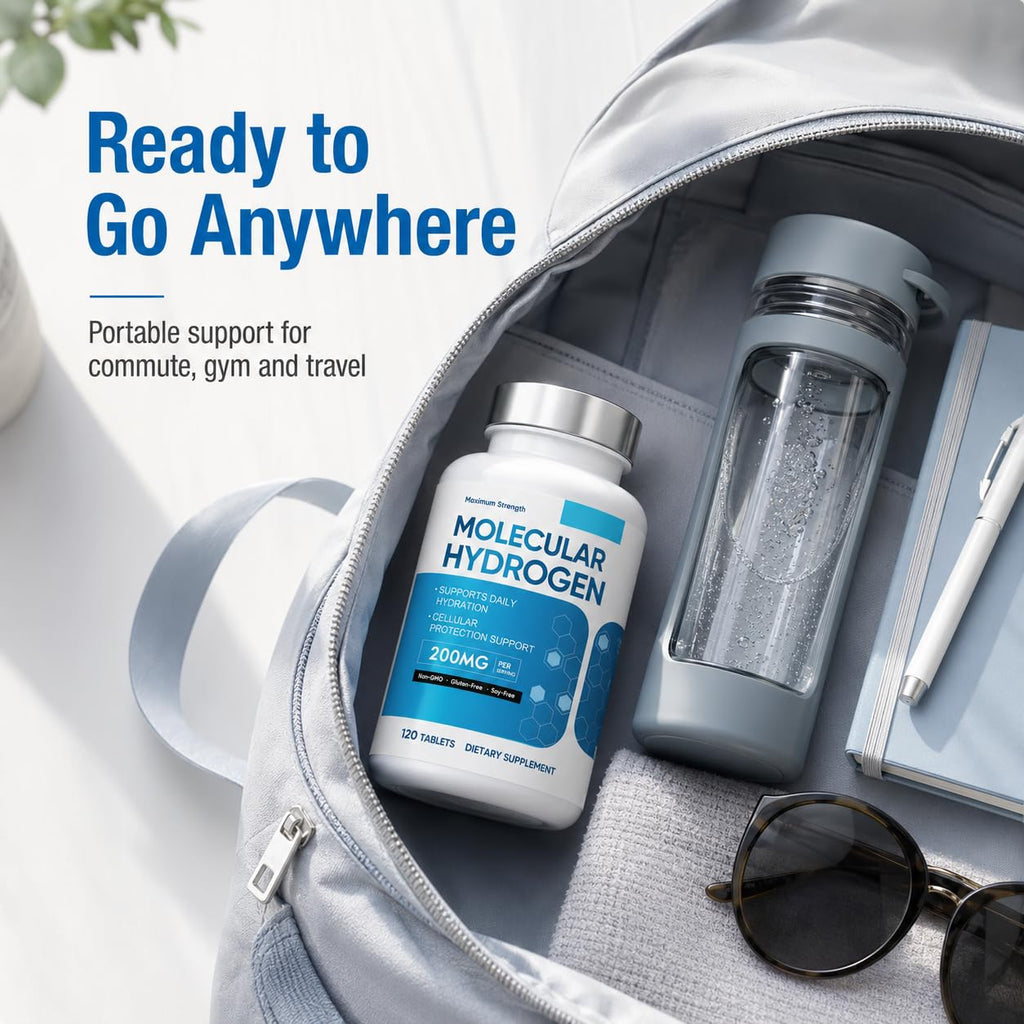 Hydration support with hydrogen tablets
