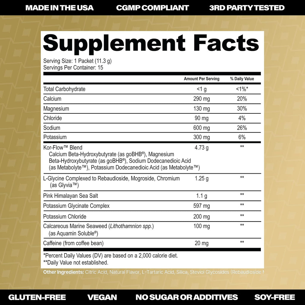 hydration support with Korrect powder