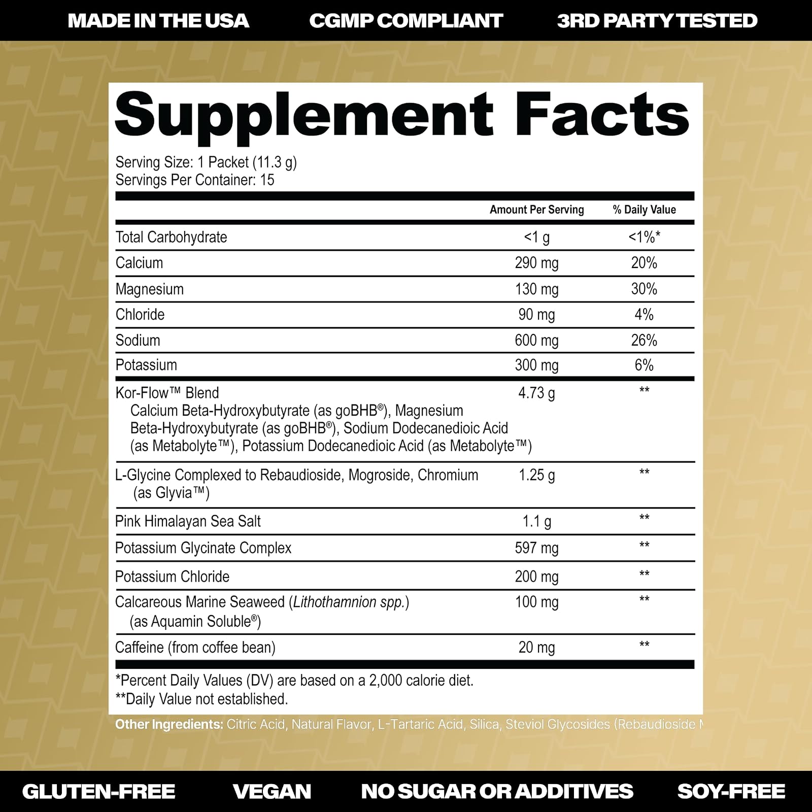 hydration support with Korrect powder