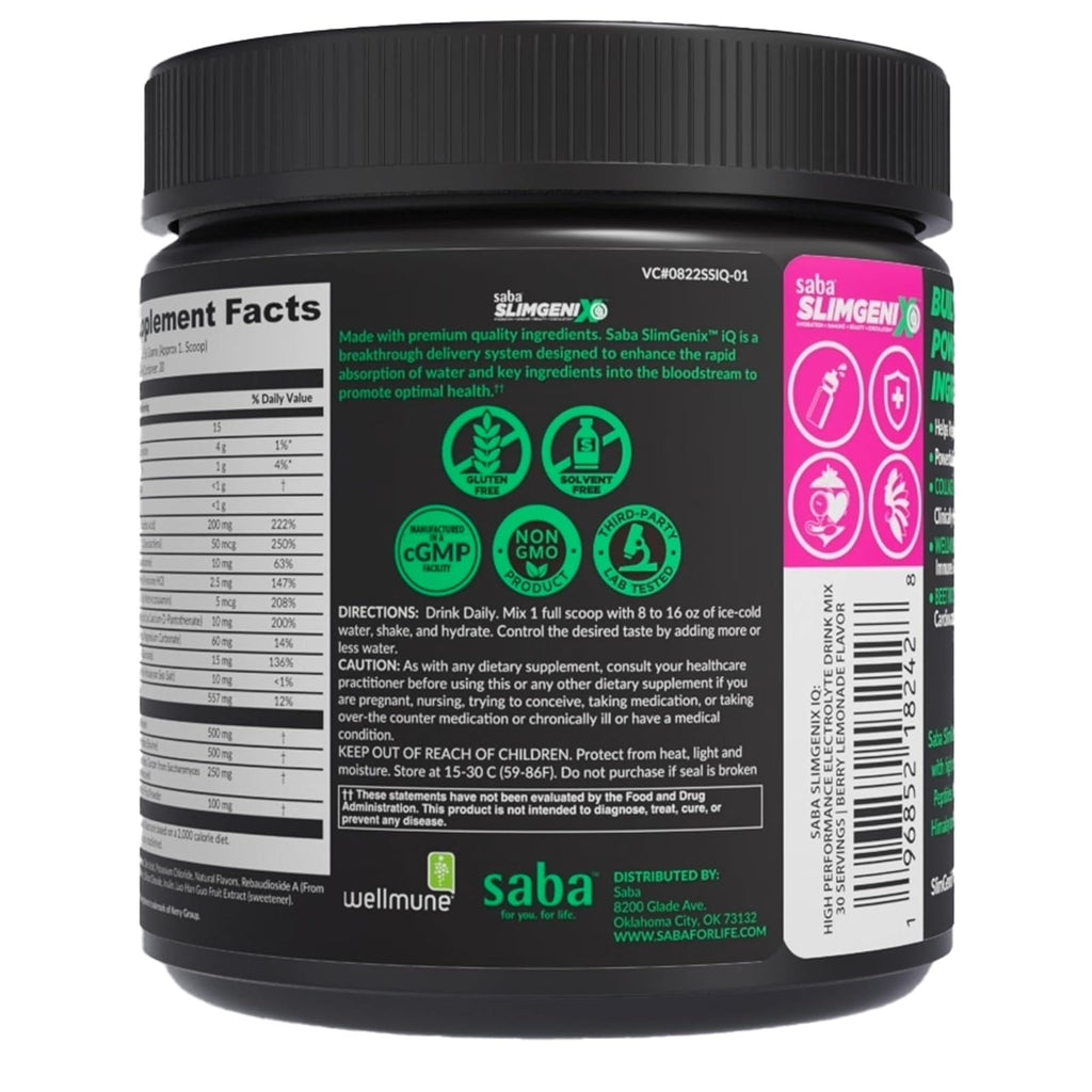 Hydration support with Saba electrolytes