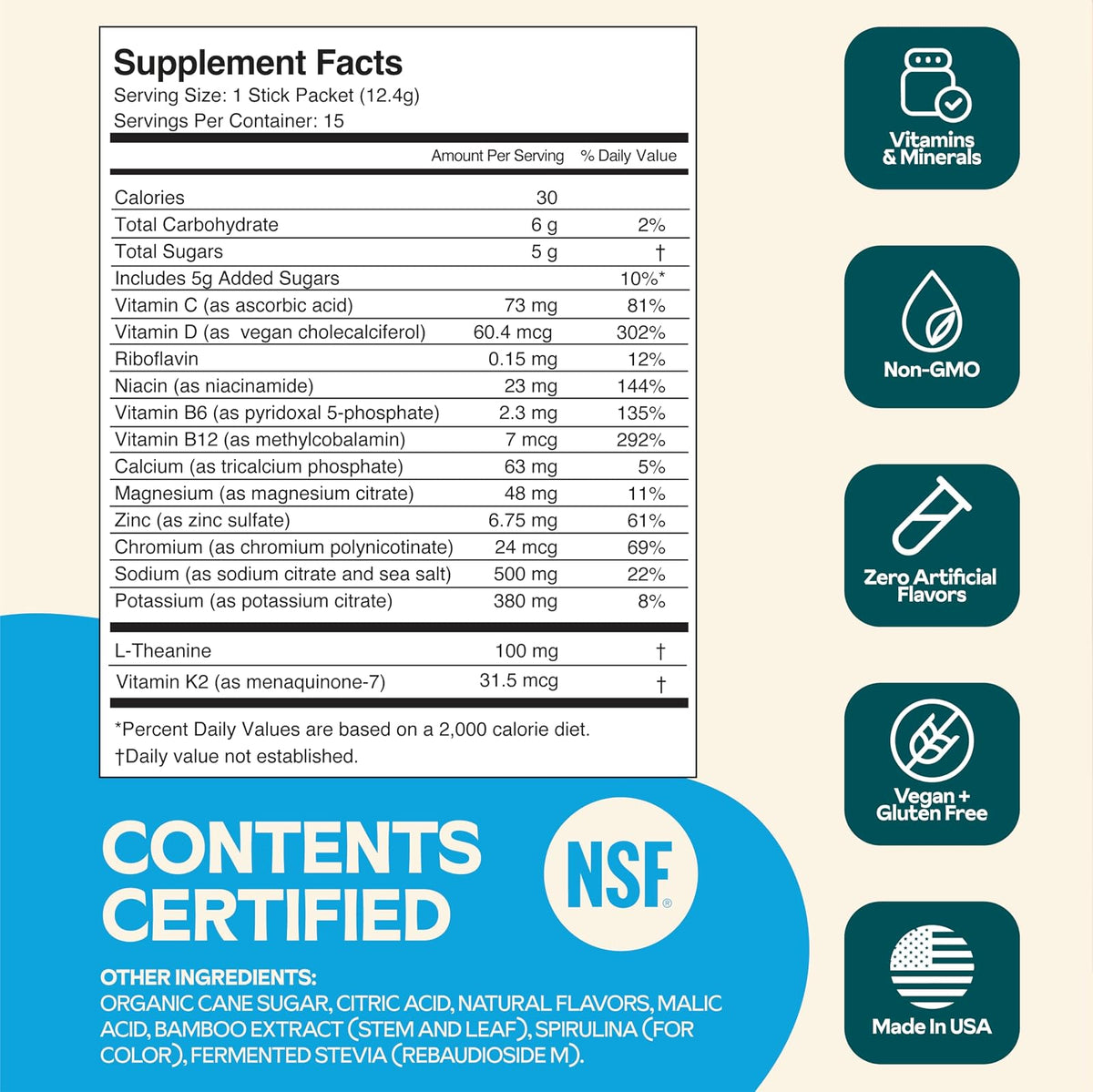 Hydration support with vitamins