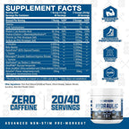 Hydraulic pre-workout powder for endurance