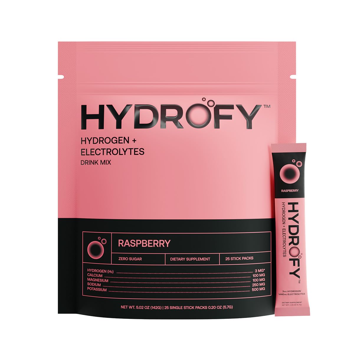 Hydrofy raspberry electrolyte drink mix