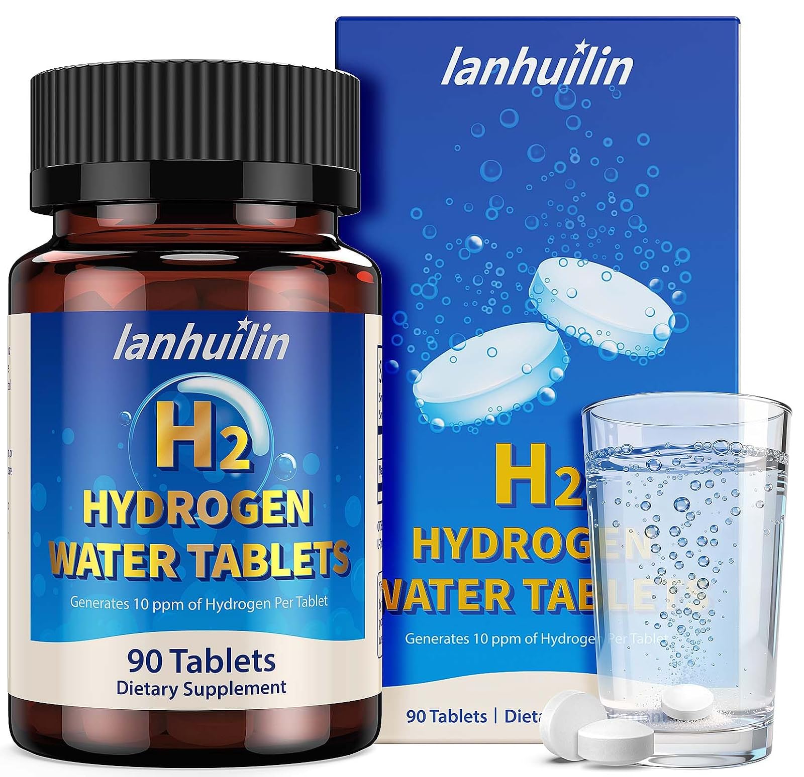 Hydrogen tablets for enhanced hydration