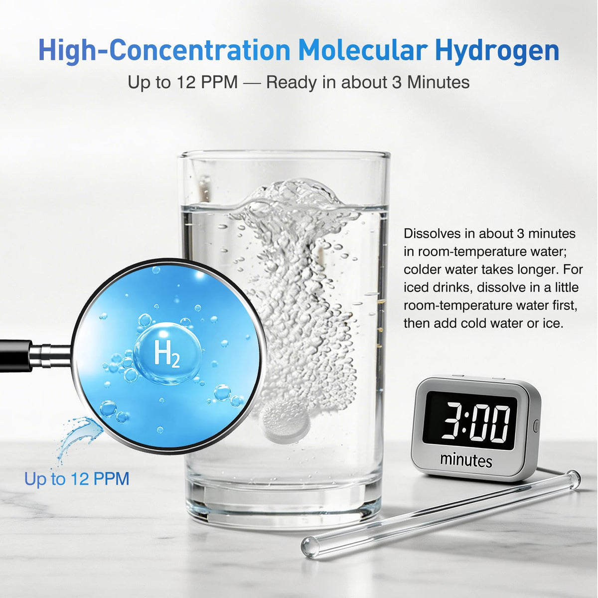 Hydrogen tablets for enhanced wellness