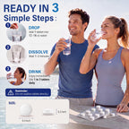 Hydrogen tablets for hydration support