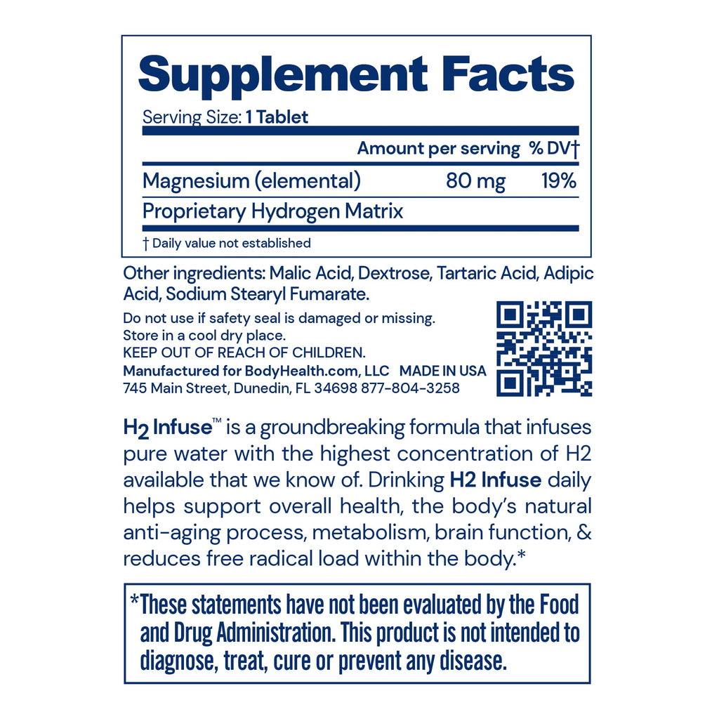 Hydrogen tablets for immune support