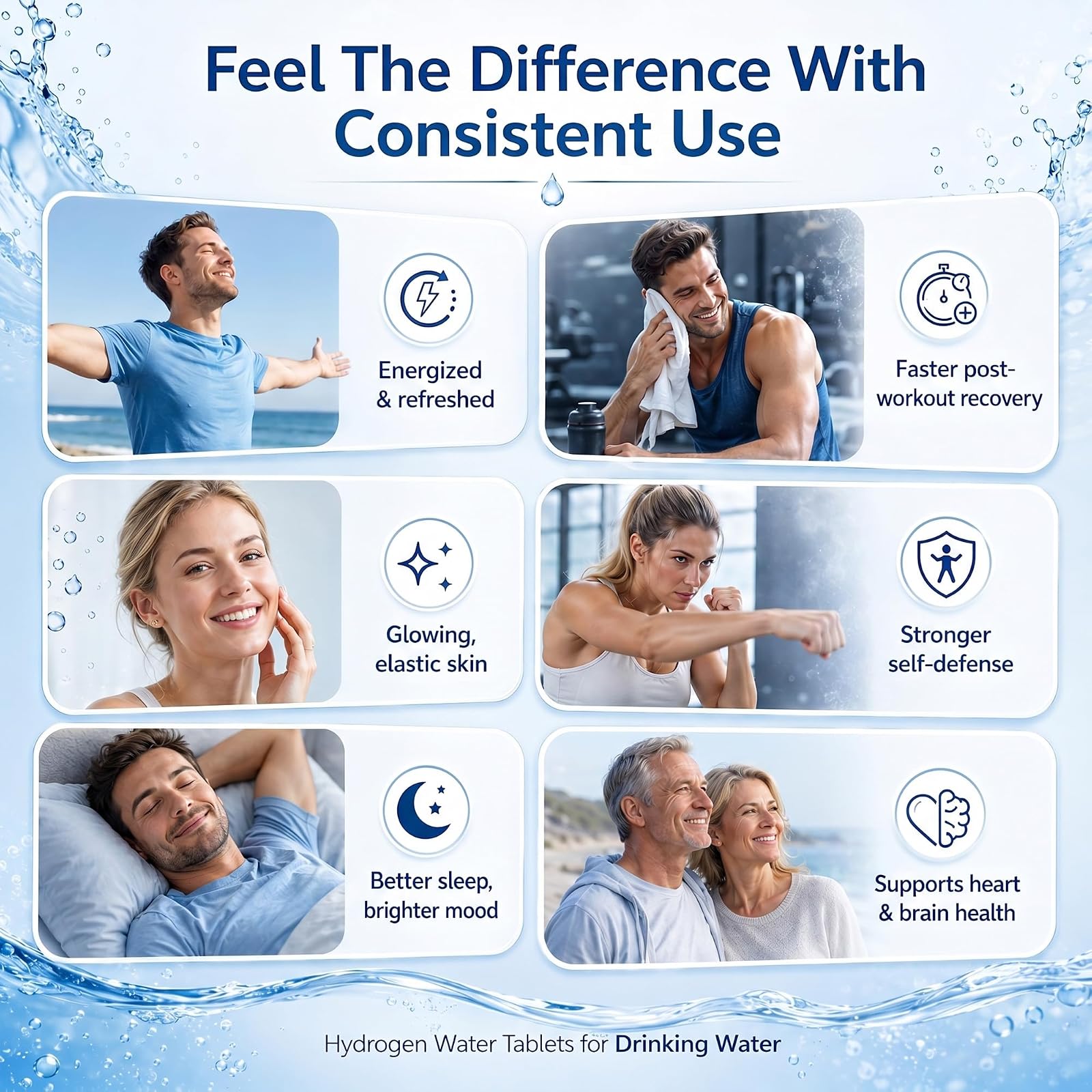 Hydrogen tablets for improved recovery