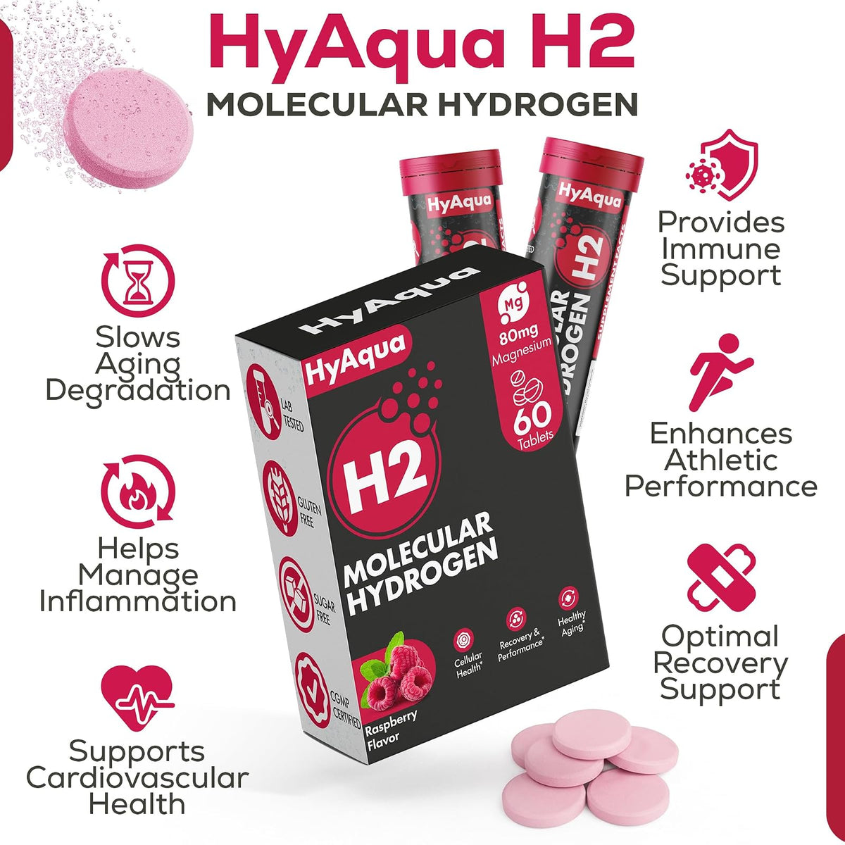 Hydrogen tablets for wellness support