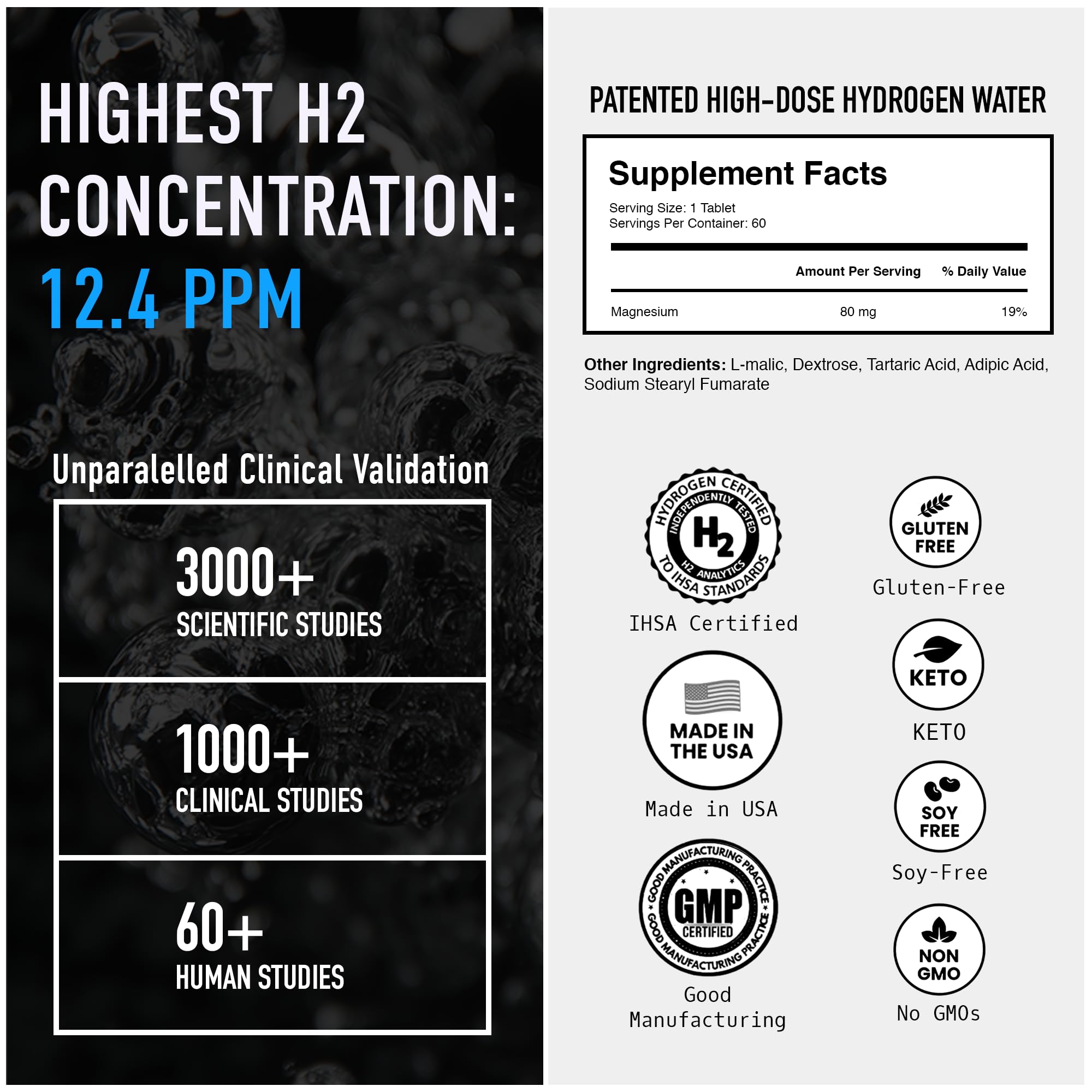 Hydrogen water for cognitive support