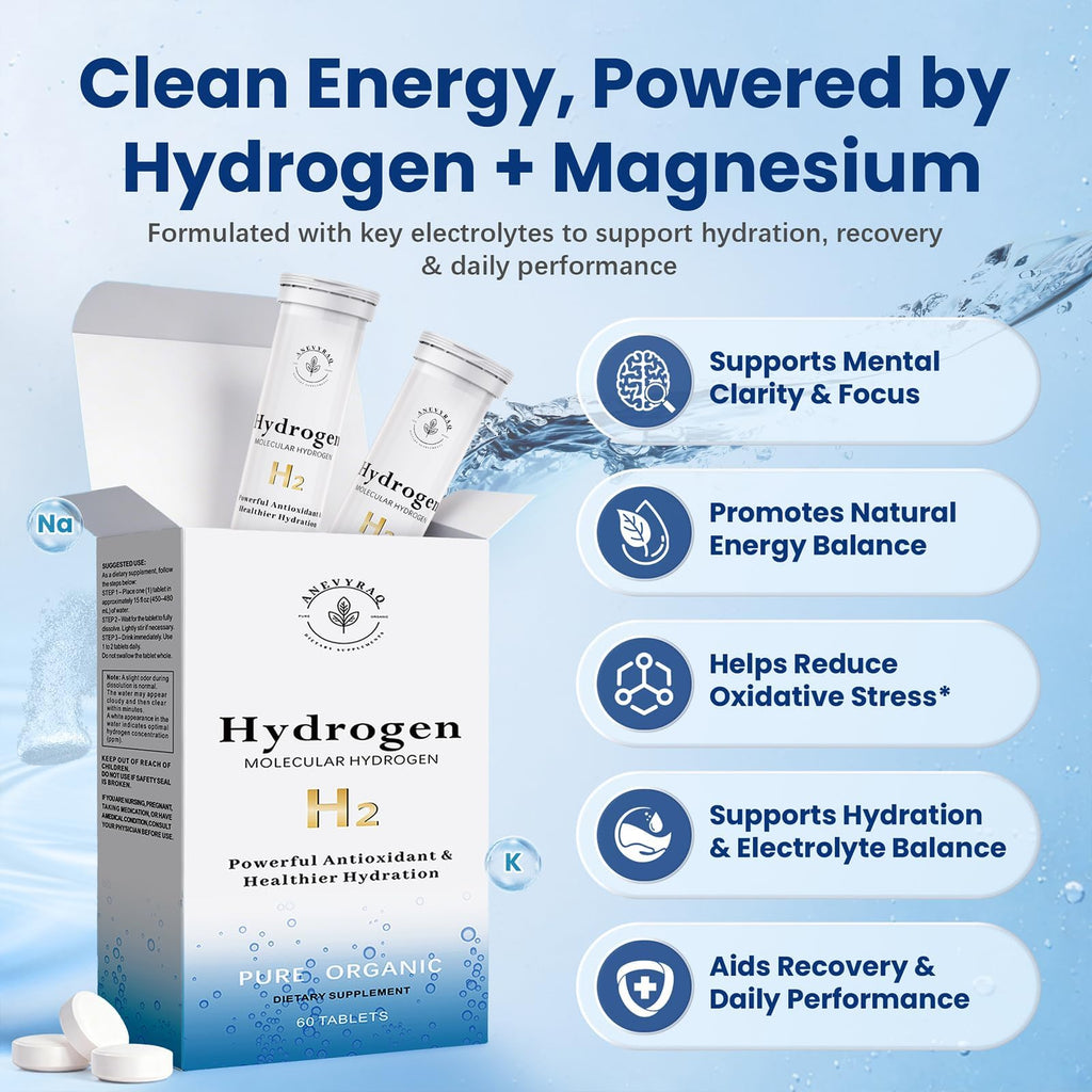 Hydrogen water for enhanced wellness