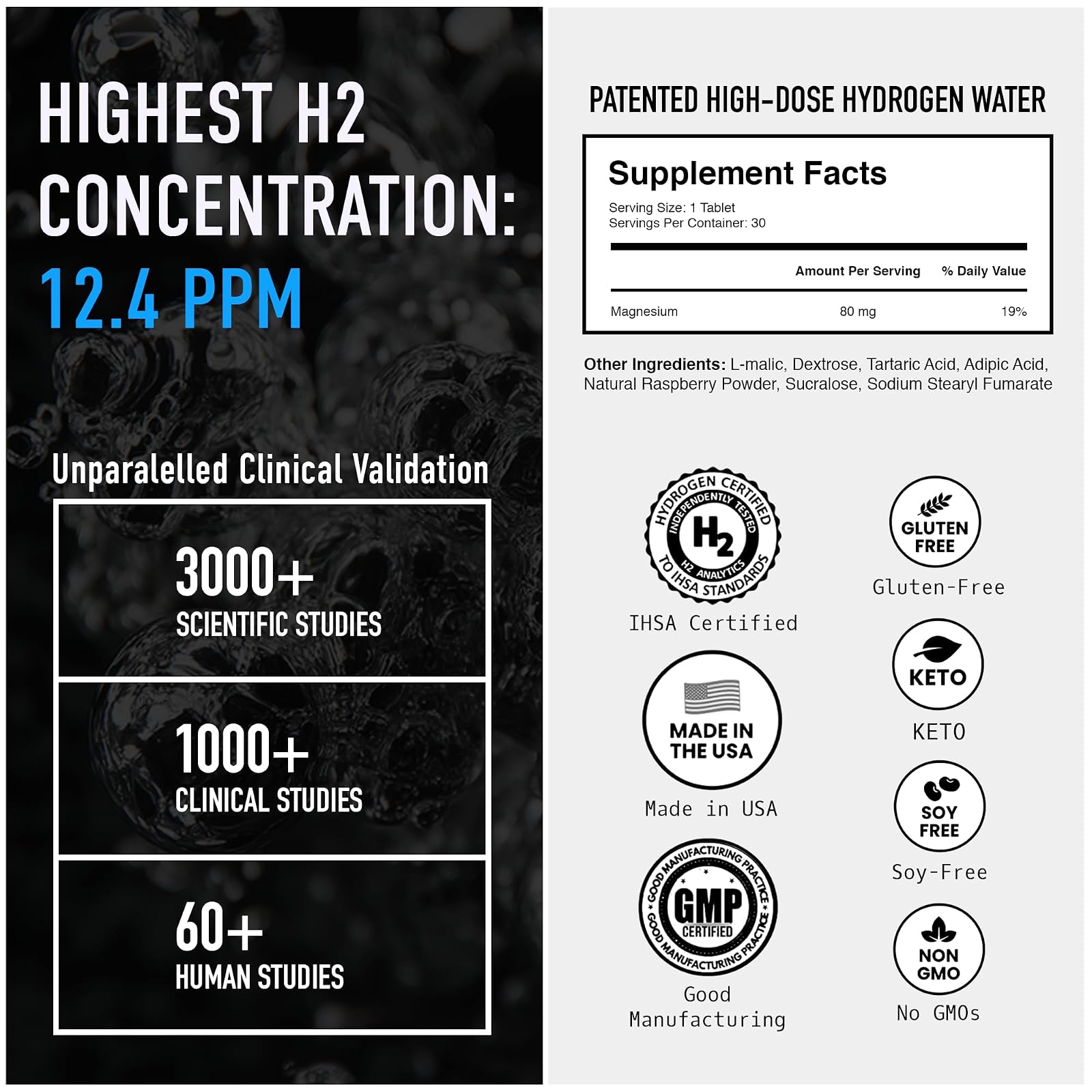 Hydrogen water multivitamins for wellness