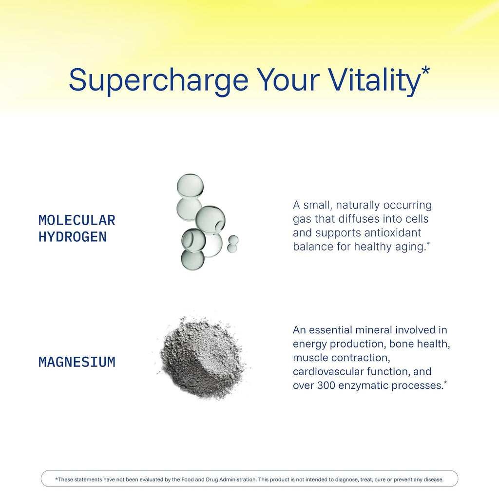 Hydrogen water tablets for energy boost