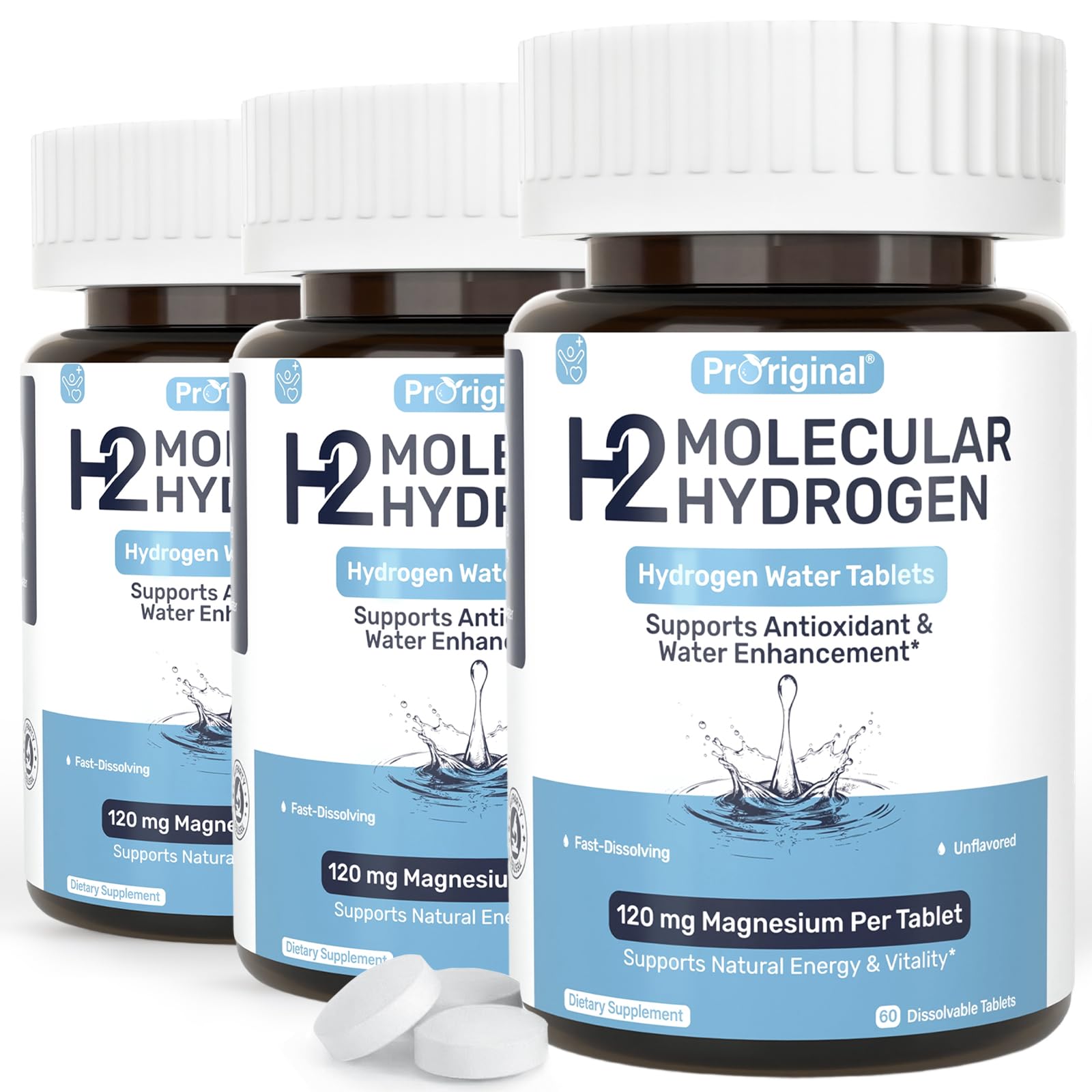 Hydrogen water tablets for hydration