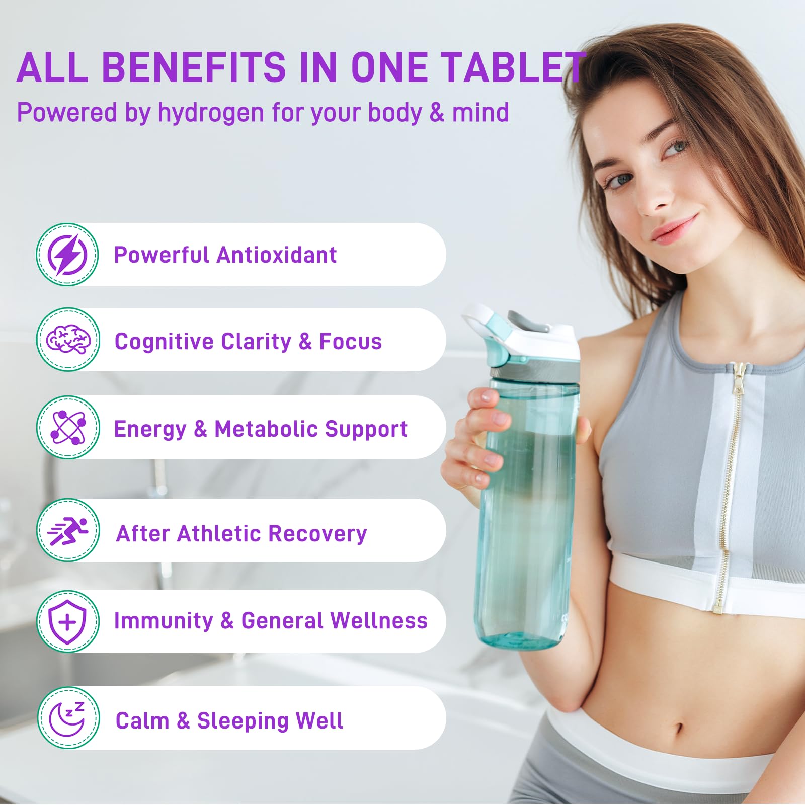 Hydrogen water tablets for hydration